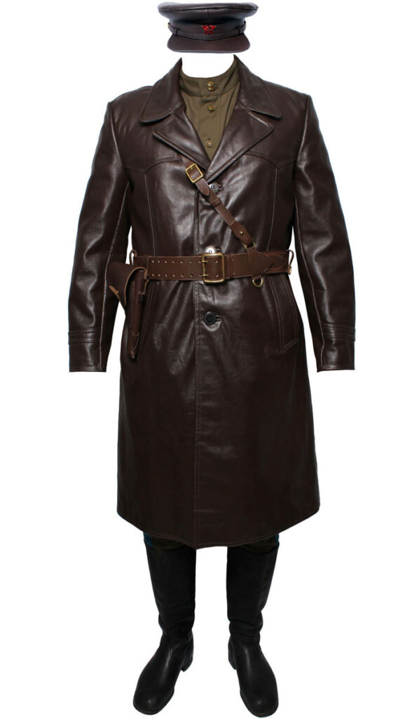 Committee of state security Agent old Leather Overcoat – soviet-surplus.com