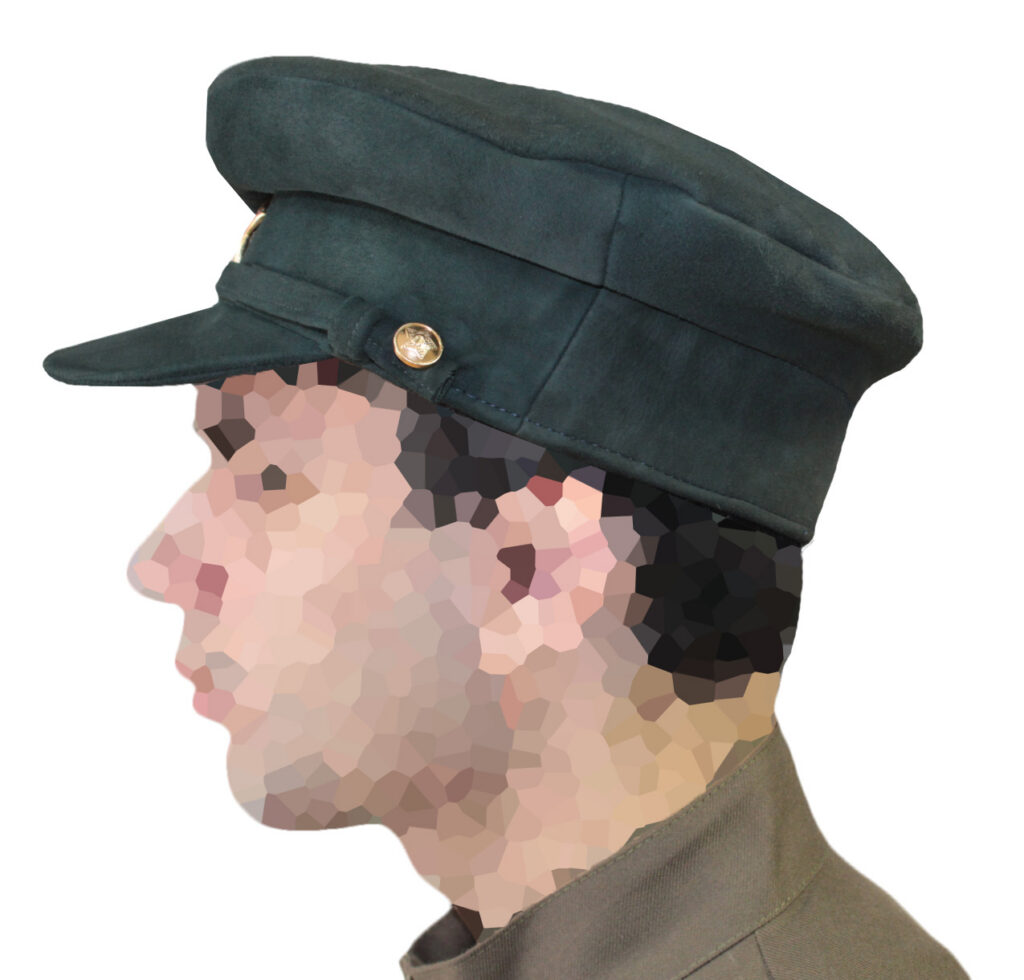Soviet military Officer khaki hat Suede Leather visor hat USSR army ...