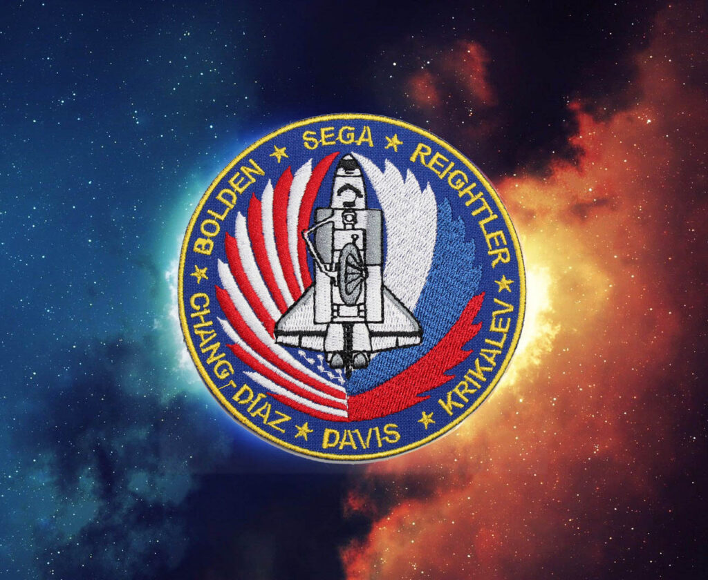 US STS-60 Space Mission Embroidered Sew-on Sleeve Spaceship Patch ...