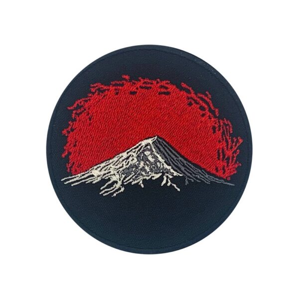 Japanese Velcro patch Samurai embroidery Volcanic eruption Japanese ...